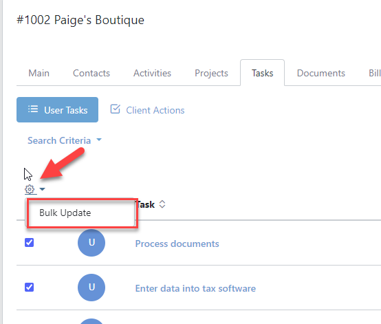 Client - Task Tab – Firm360