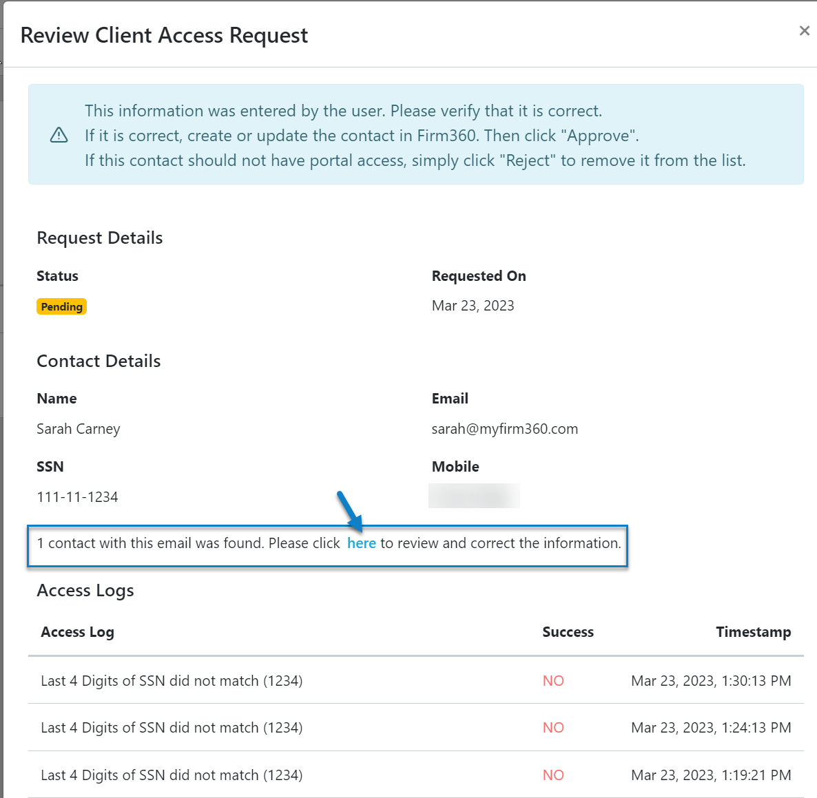 Client Portal- Self Registration – Firm360