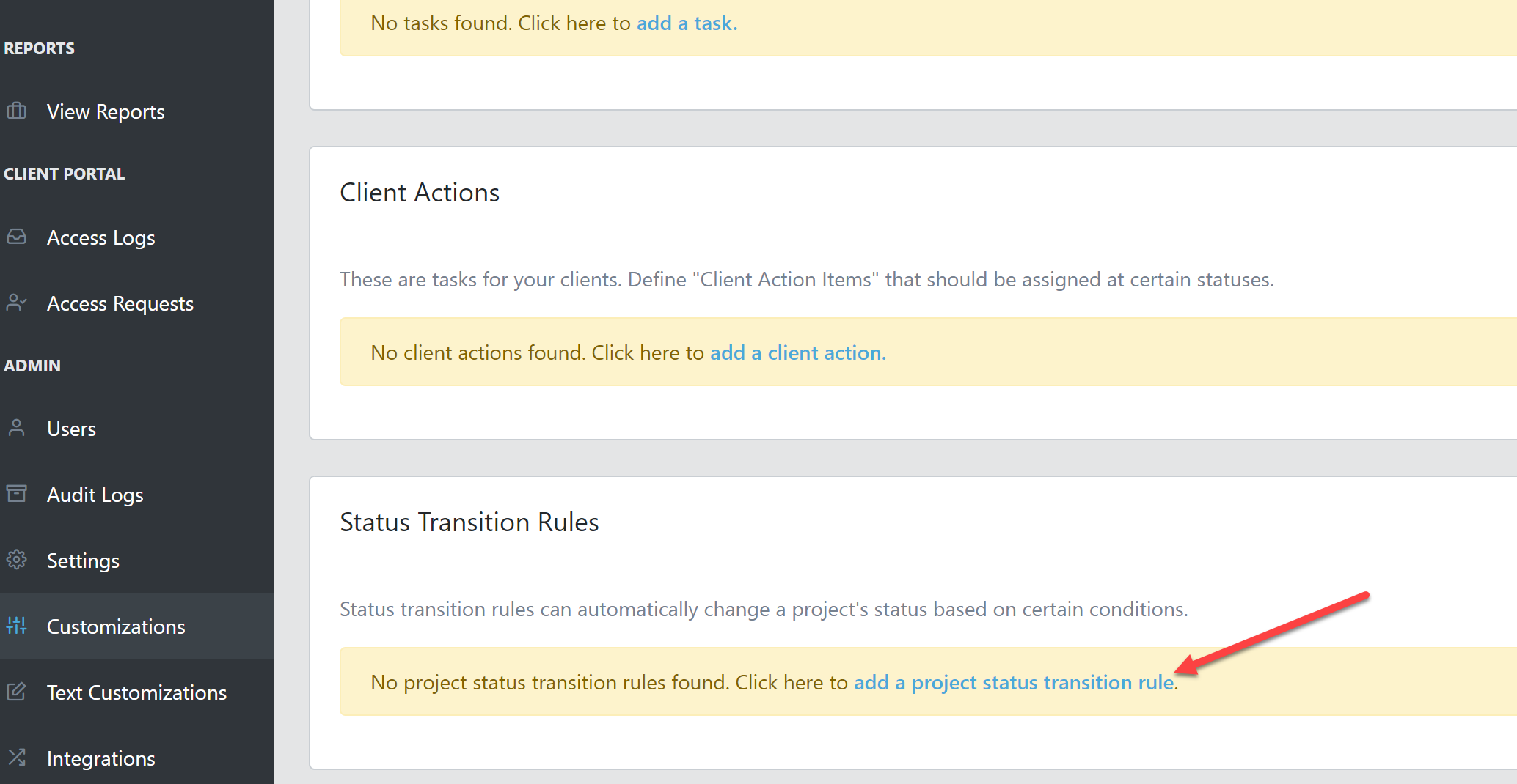 Status Transition Rules – Firm360
