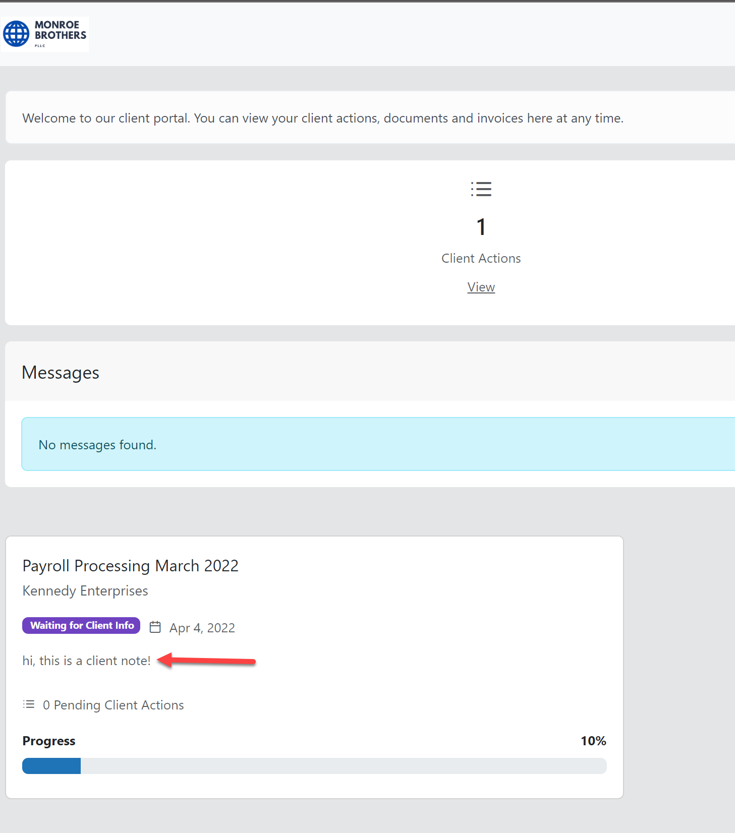 Projects Status - Notes for Client Display – Firm360