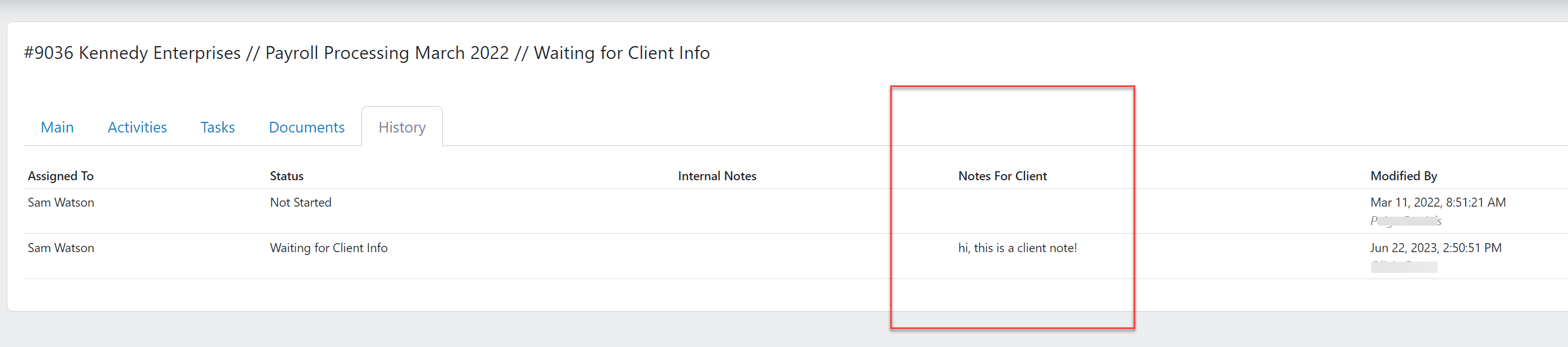 Projects Status - Notes for Client Display – Firm360