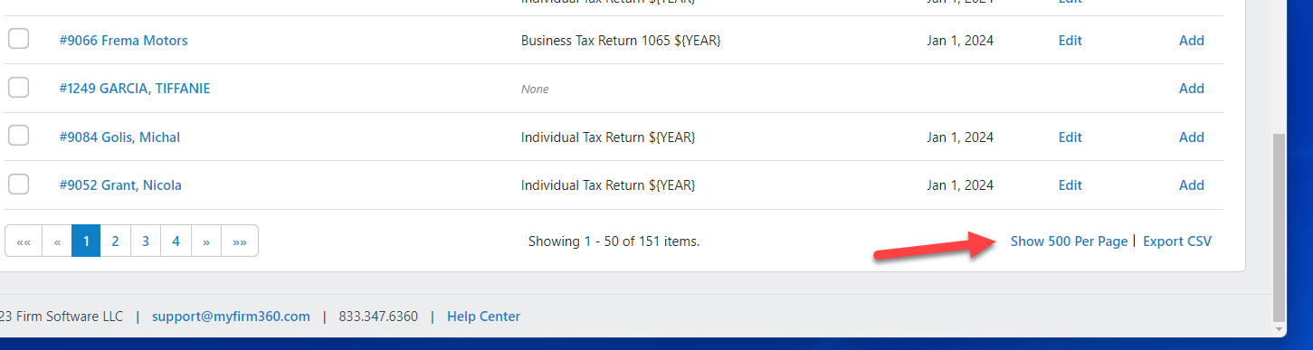 Reports-Recurring Projects Report – Firm360