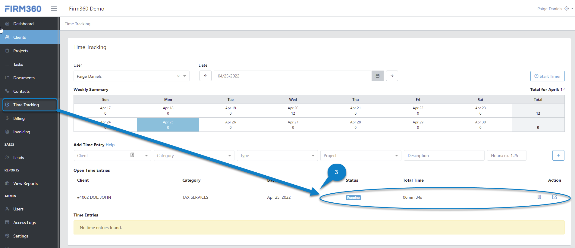 How to use the timer feature – Firm360