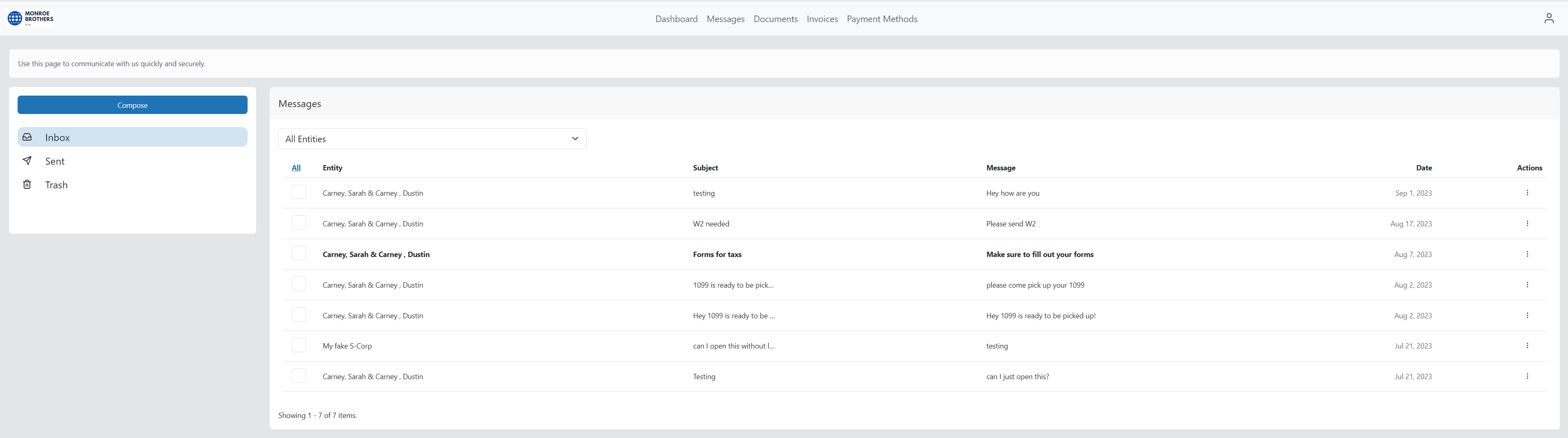 Client Portal - Dashboard – Firm360