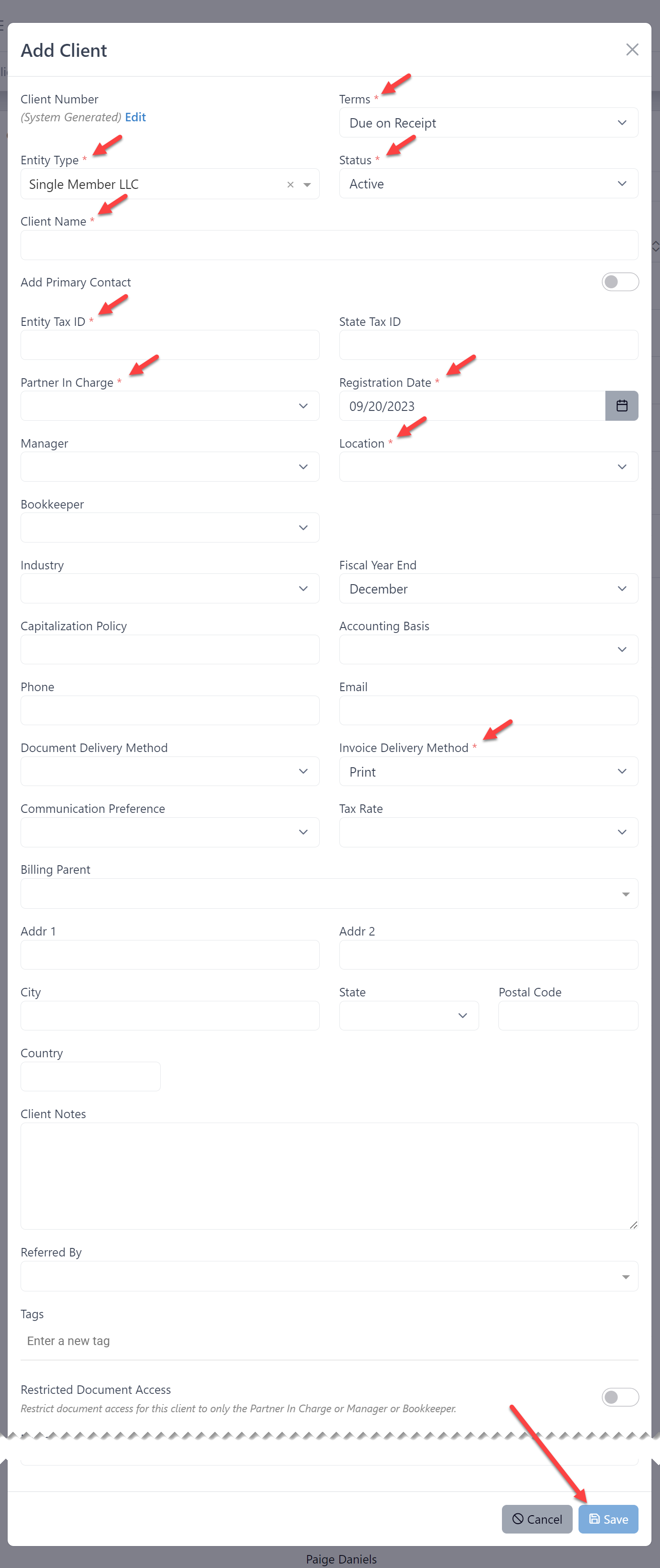 How To - Add a "Business" Client – Firm360