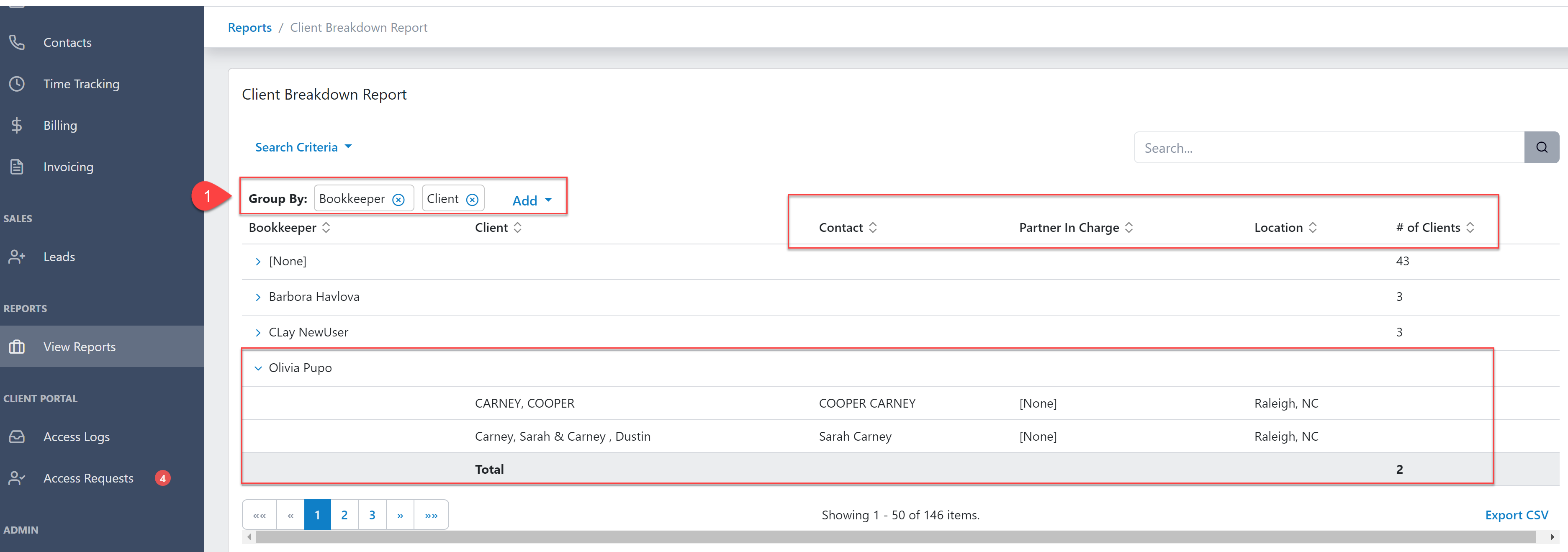 Time Tracking Reports - Client Time Breakdown – Firm360
