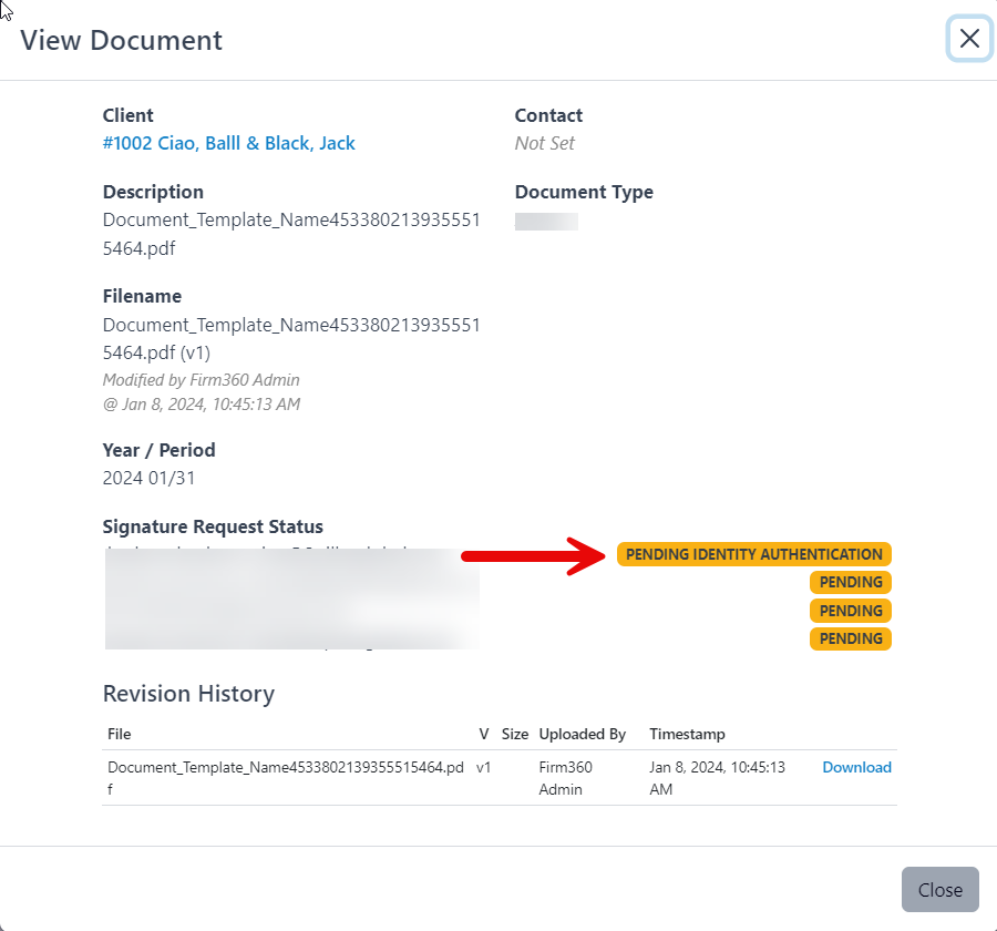 RightSignature - Checking Signature Status – Firm360