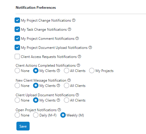 User Profile: Notification Preferences – Firm360