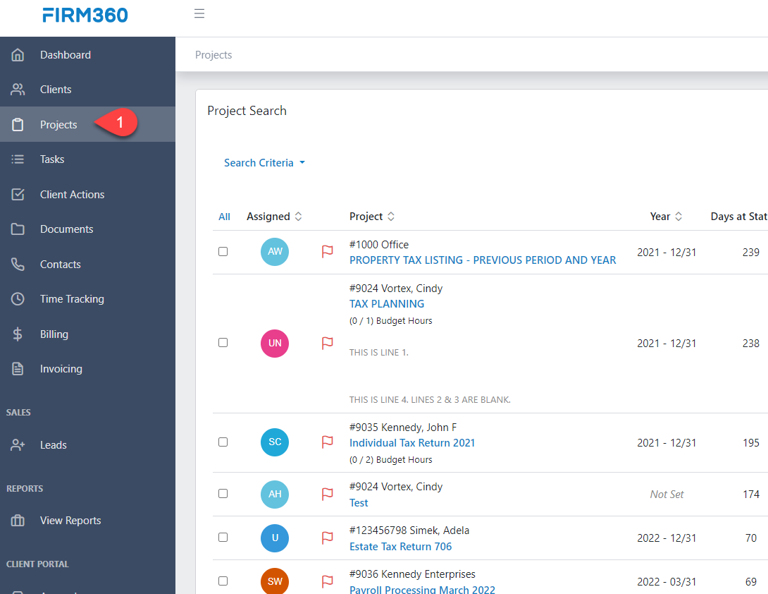 Project Management Features – Firm360
