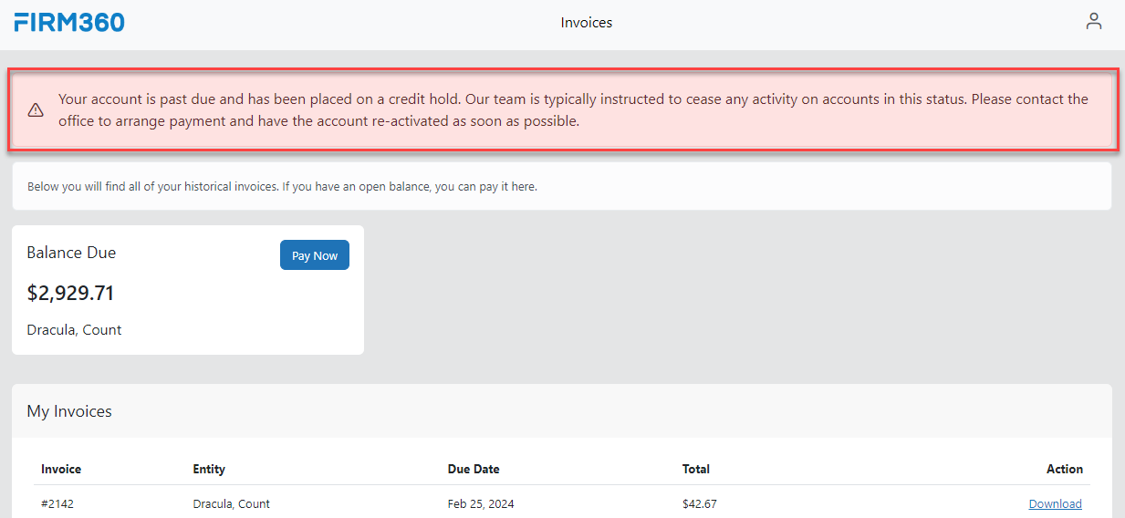 Client - Status – Firm360