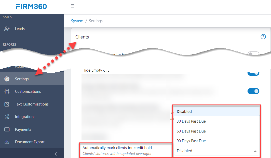 Client - Status – Firm360