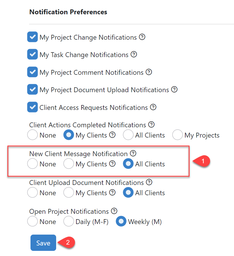 Client Portal Messaging – Firm360
