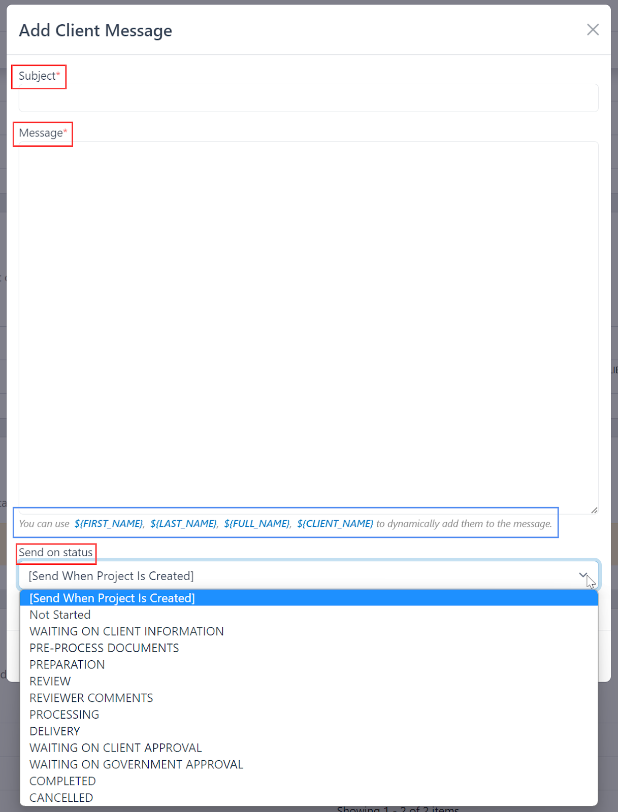 Client Portal Messaging – Firm360