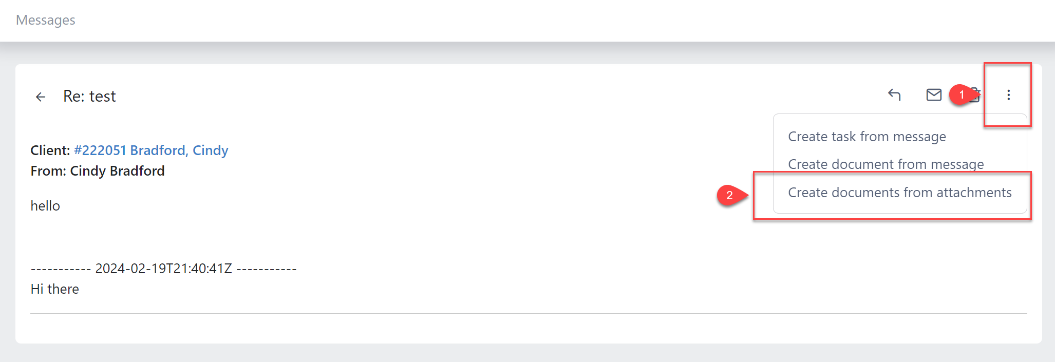 Client Messaging - Adding attachments to client documents – Firm360