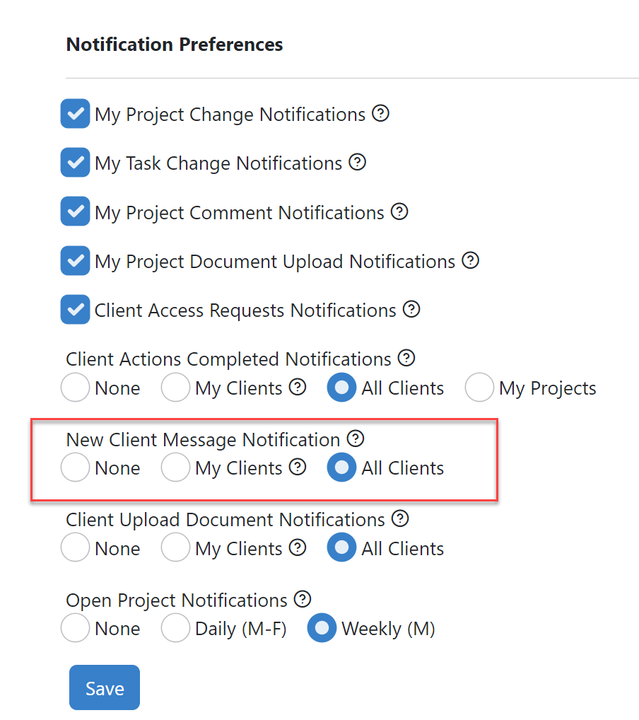 Client Messaging - Messaging Notifications and Managing – Firm360