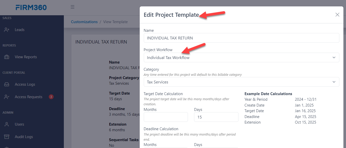 How do I go back to a previous Status in my Project when the Status option does not show in the ...