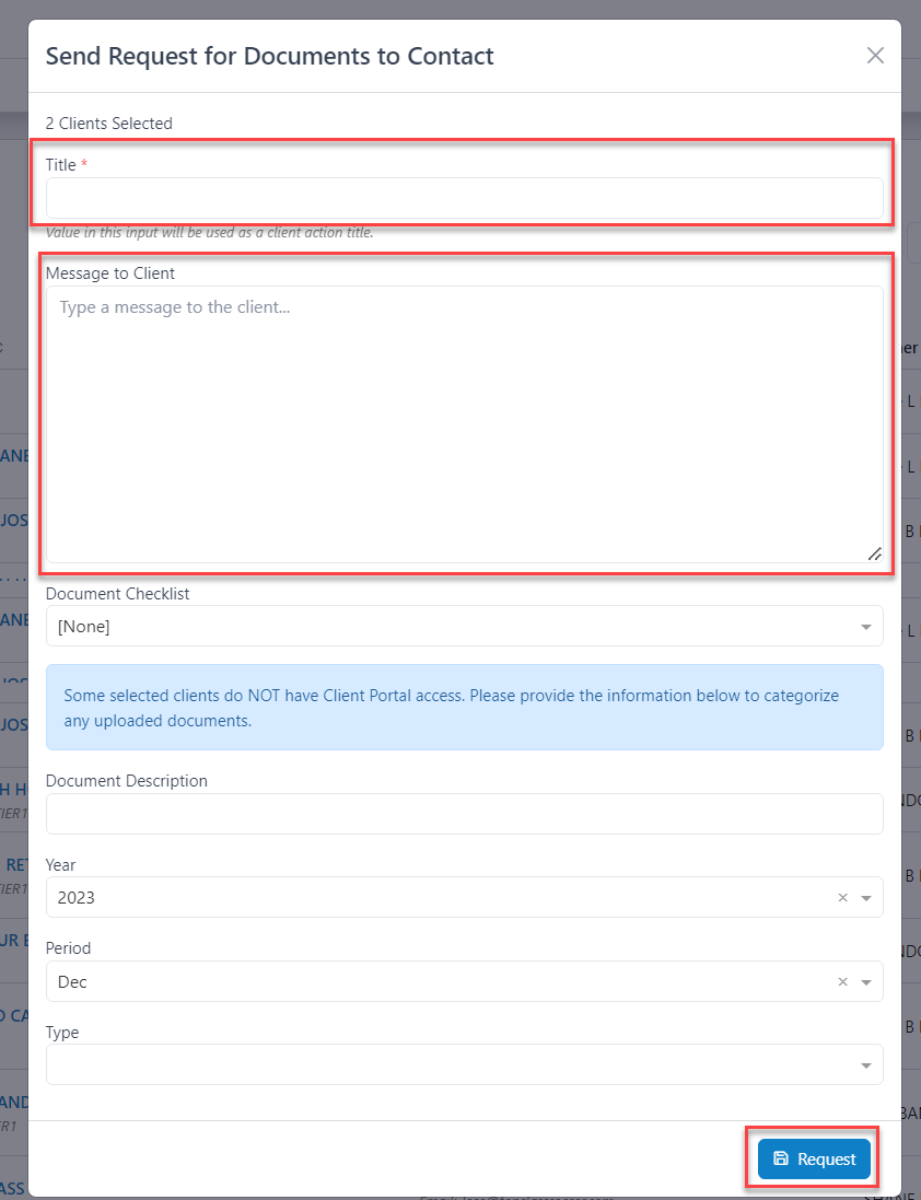 Documents- Document Requests – Firm360