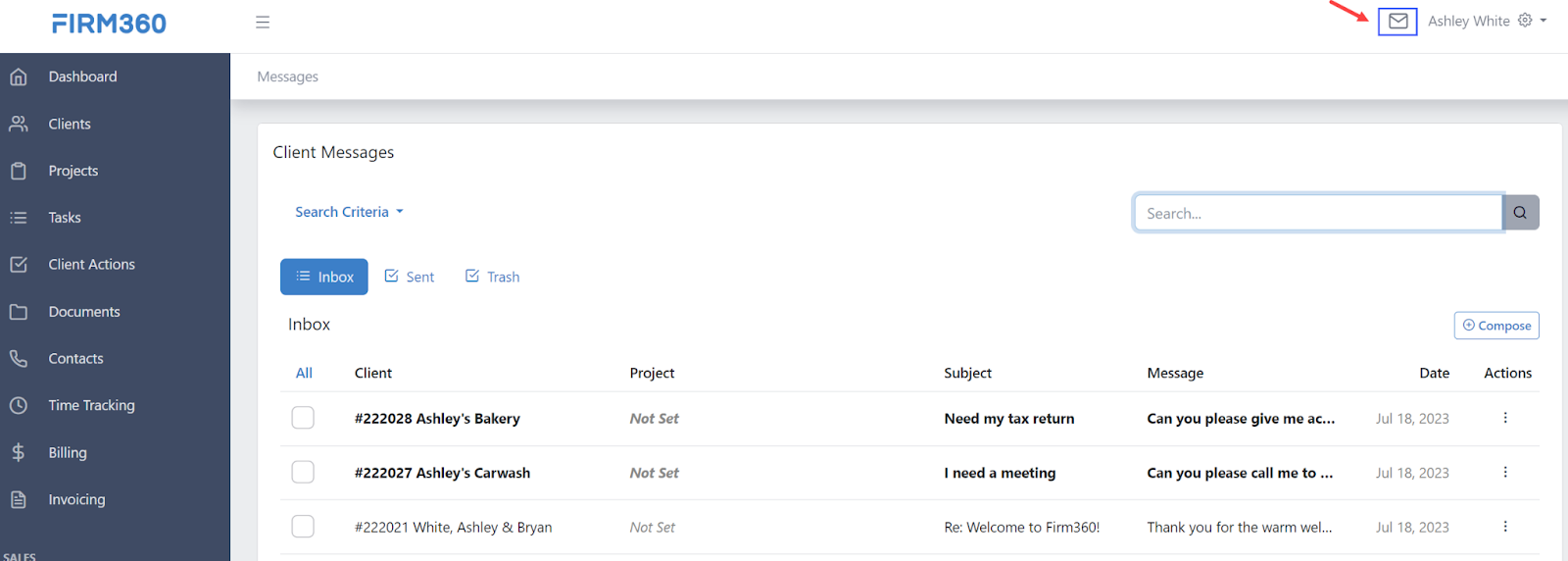 Client Messaging – Firm360