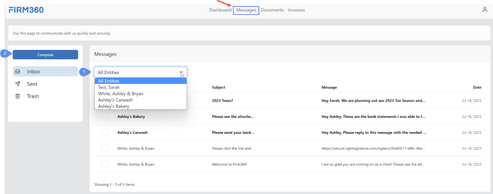 Client Messaging – Firm360