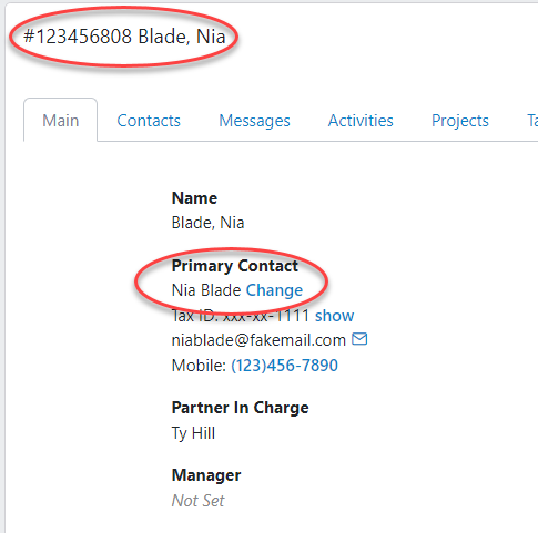 Individual Clients and Primary / Spouse / Alternate Contacts – Firm360