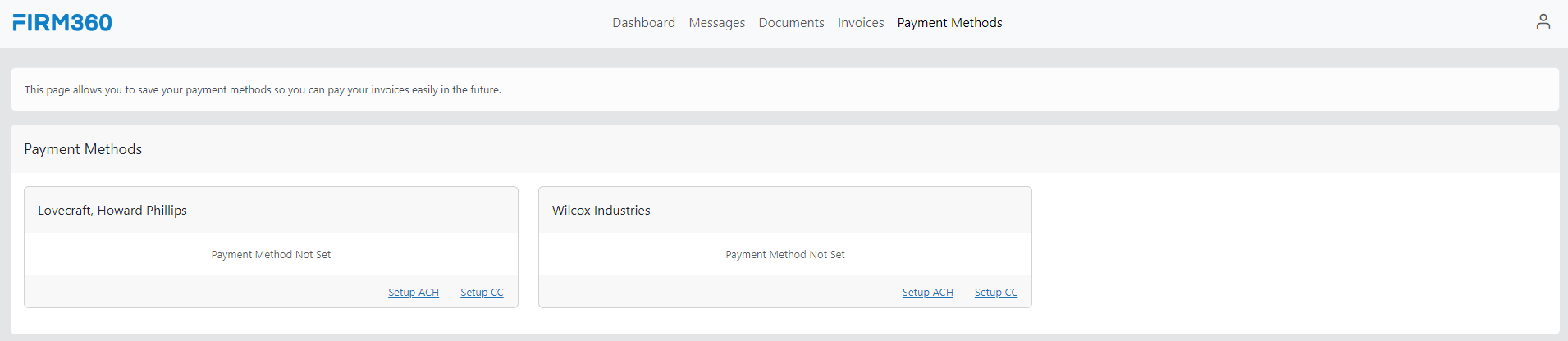 Client Portal - Dashboard – Firm360