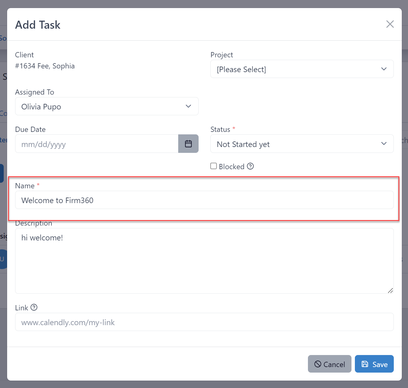Client Messaging - Client “Messages” Tab – Firm360