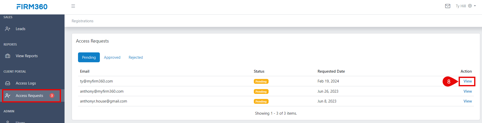 Client Portal- Self Registration – Firm360