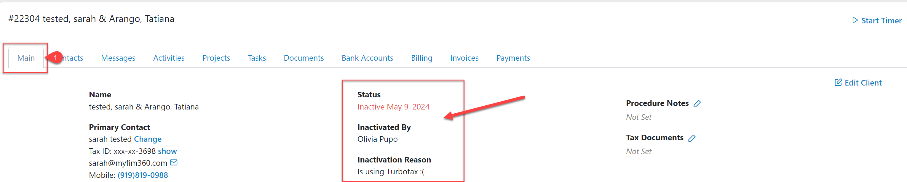 How To - Inactivate a Client – Firm360