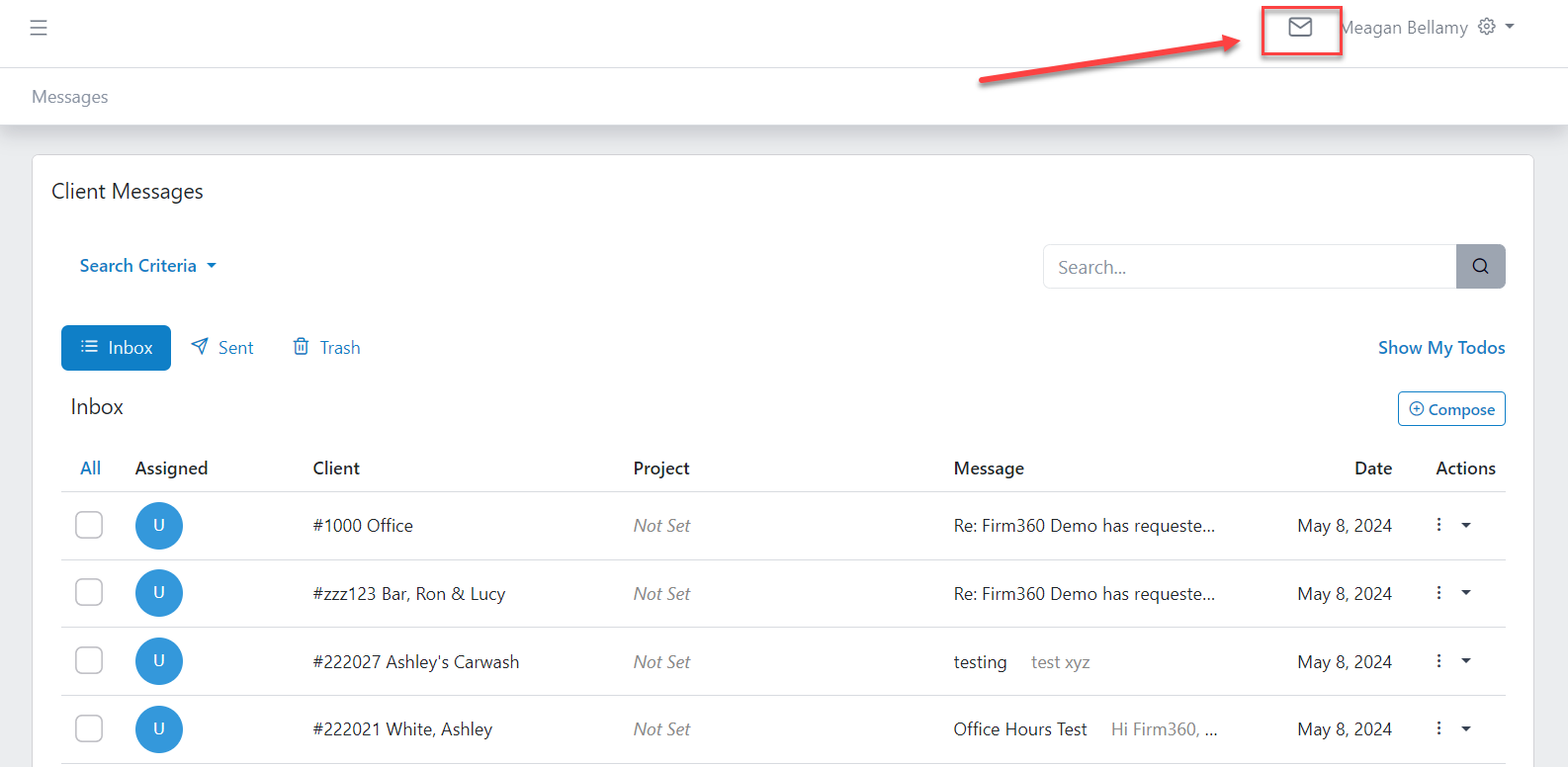 Client Messaging - Messaging Notifications and Managing – Firm360