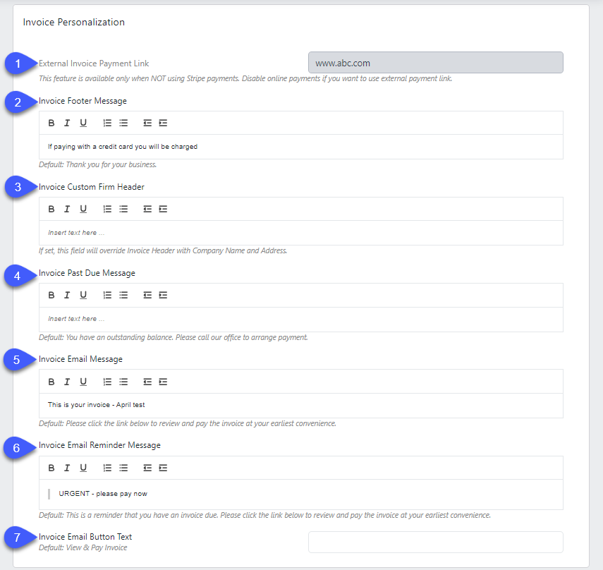 Admin Settings - Invoice Personalization – Firm360
