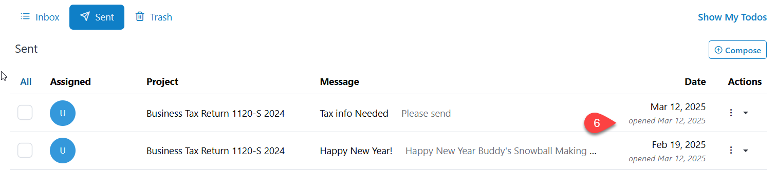 Client Messaging - Client “Messages” Tab – Firm360