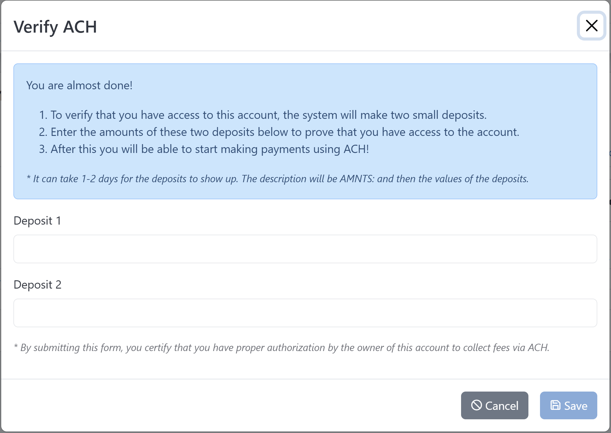 Setup ACH Payments – Firm360