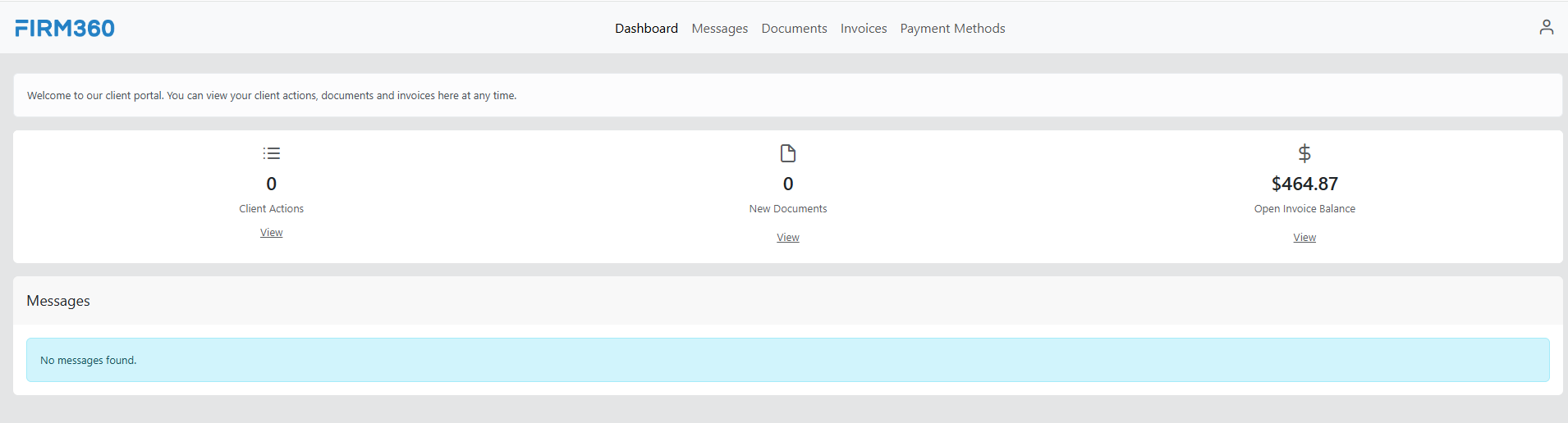Client Portal - (Impersonate Client View) – Firm360