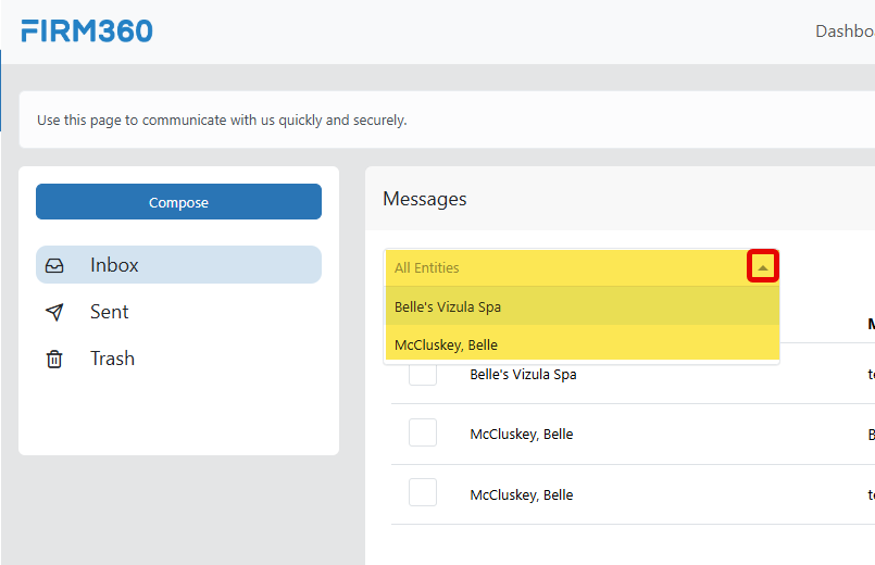 Client Portal - Dashboard – Firm360