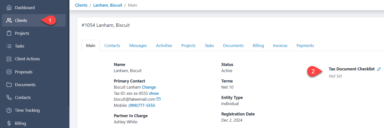 Documents- Document Checklist – Firm360