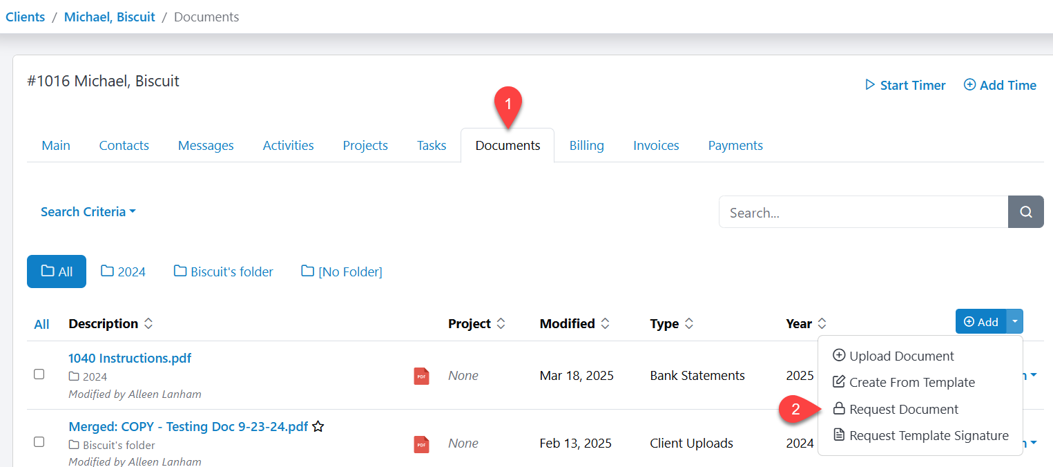 Documents- Document Checklist – Firm360