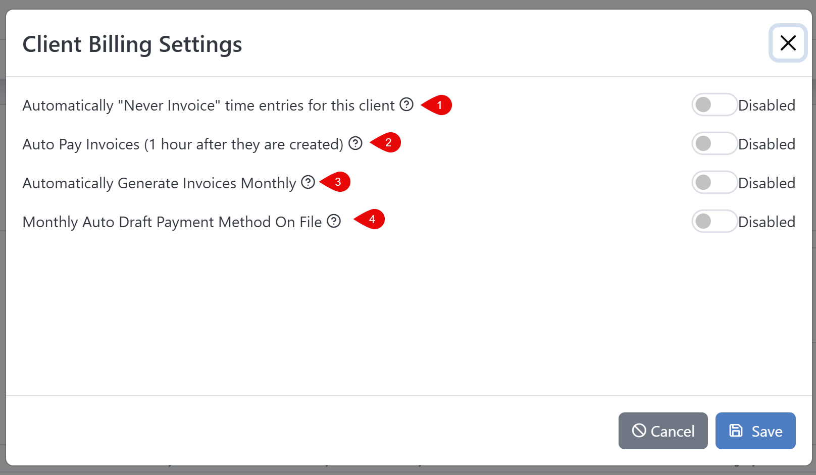 Billing- Automated Client Billing Settings – Firm360