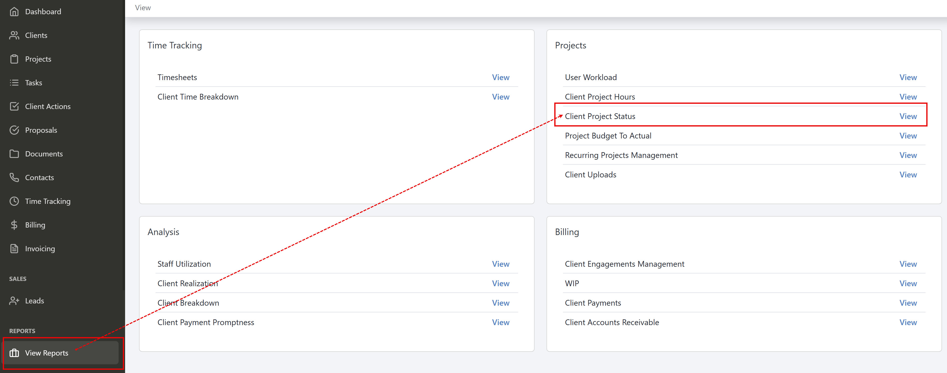 Projects - Client Project Status Report – Firm360