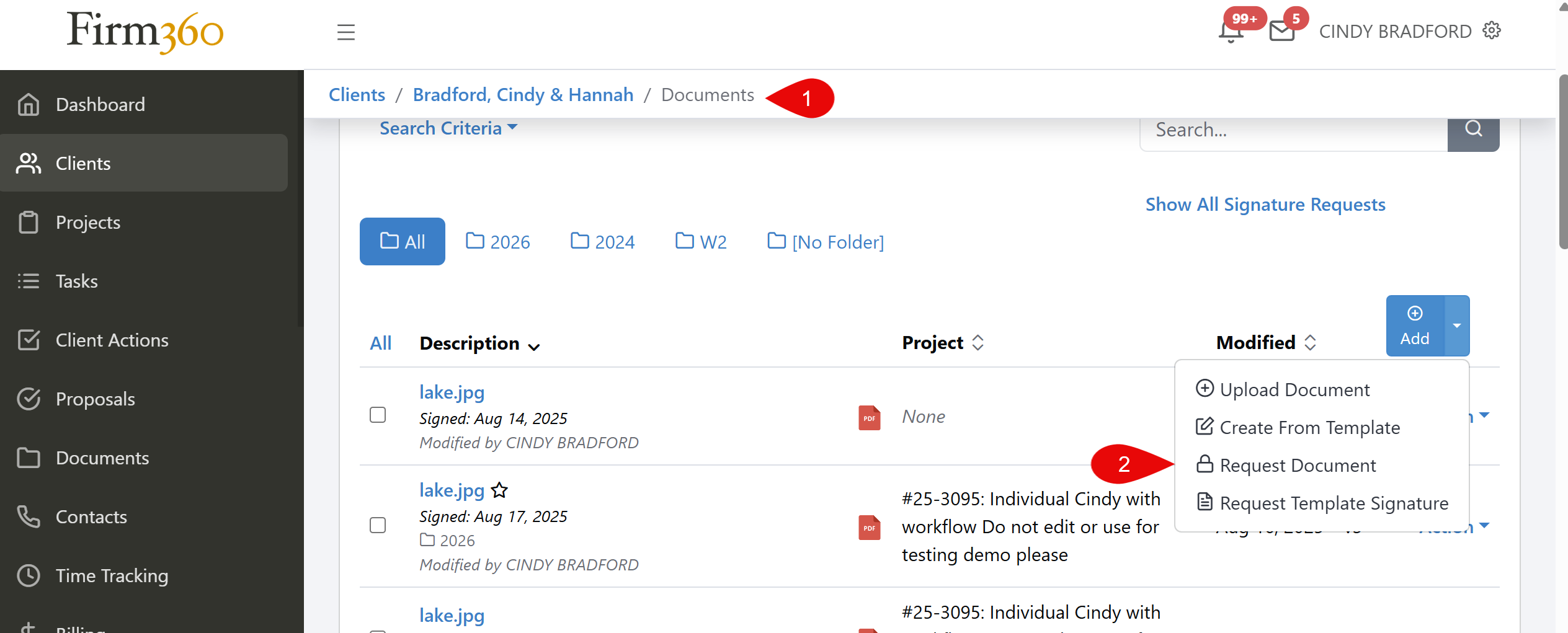 Documents- Document Checklist – Firm360