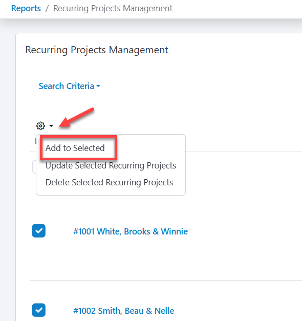 Setup Recurring Projects - in Bulk – Firm360