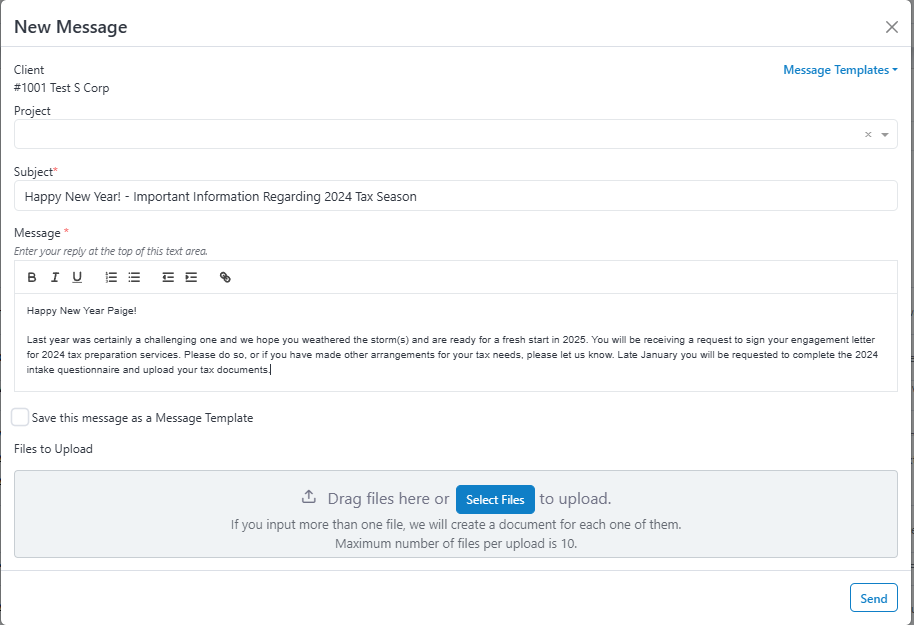 Messaging - Global Message Dashboard – Firm360