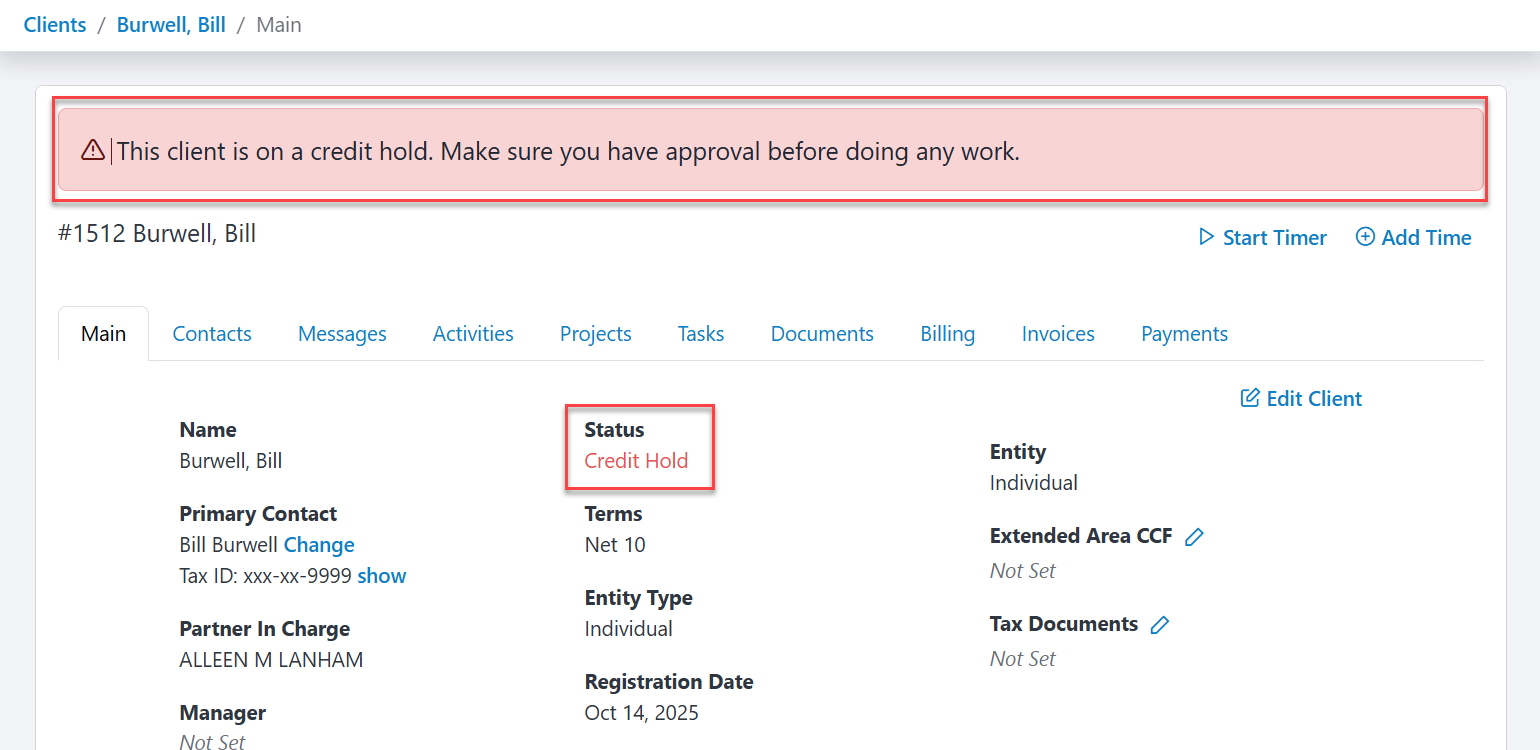 Client - Status – Firm360