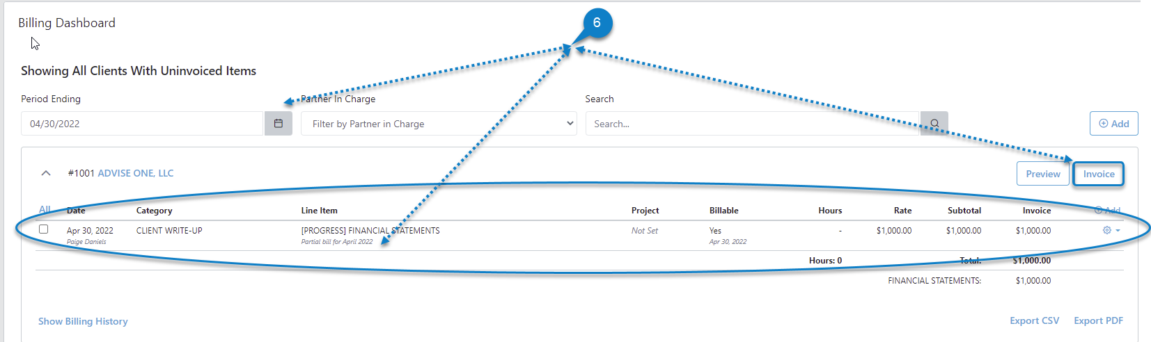How to create a Progress Bill for time worked? – Firm360
