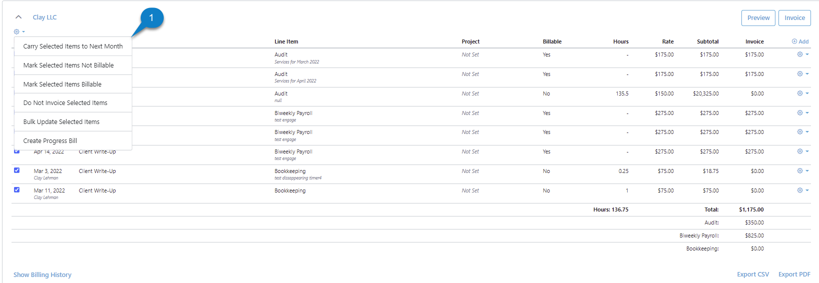 Creating an Invoice – Firm360