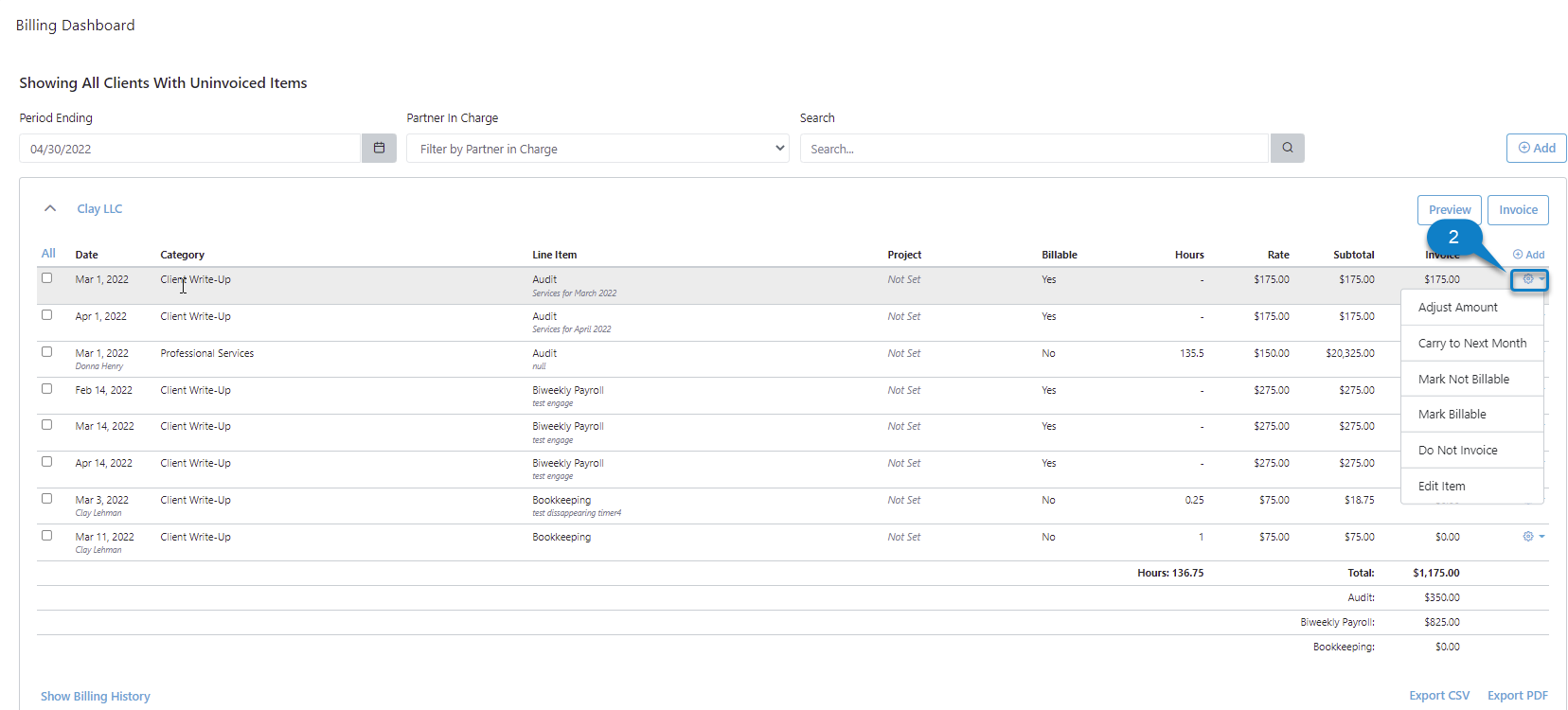 Creating an Invoice – Firm360