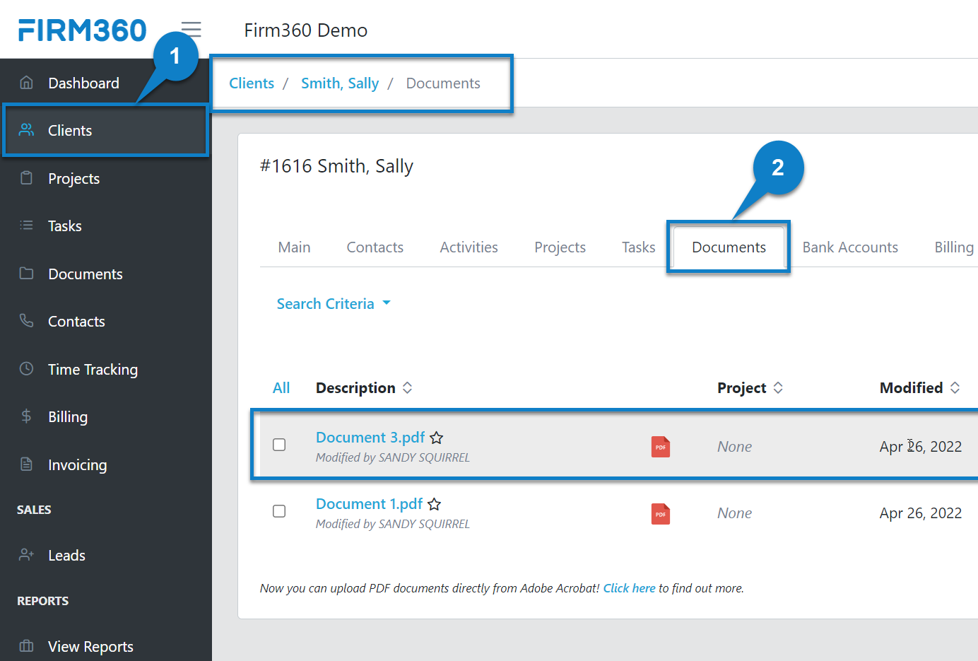 How do I move documents to a different client ? – Firm360