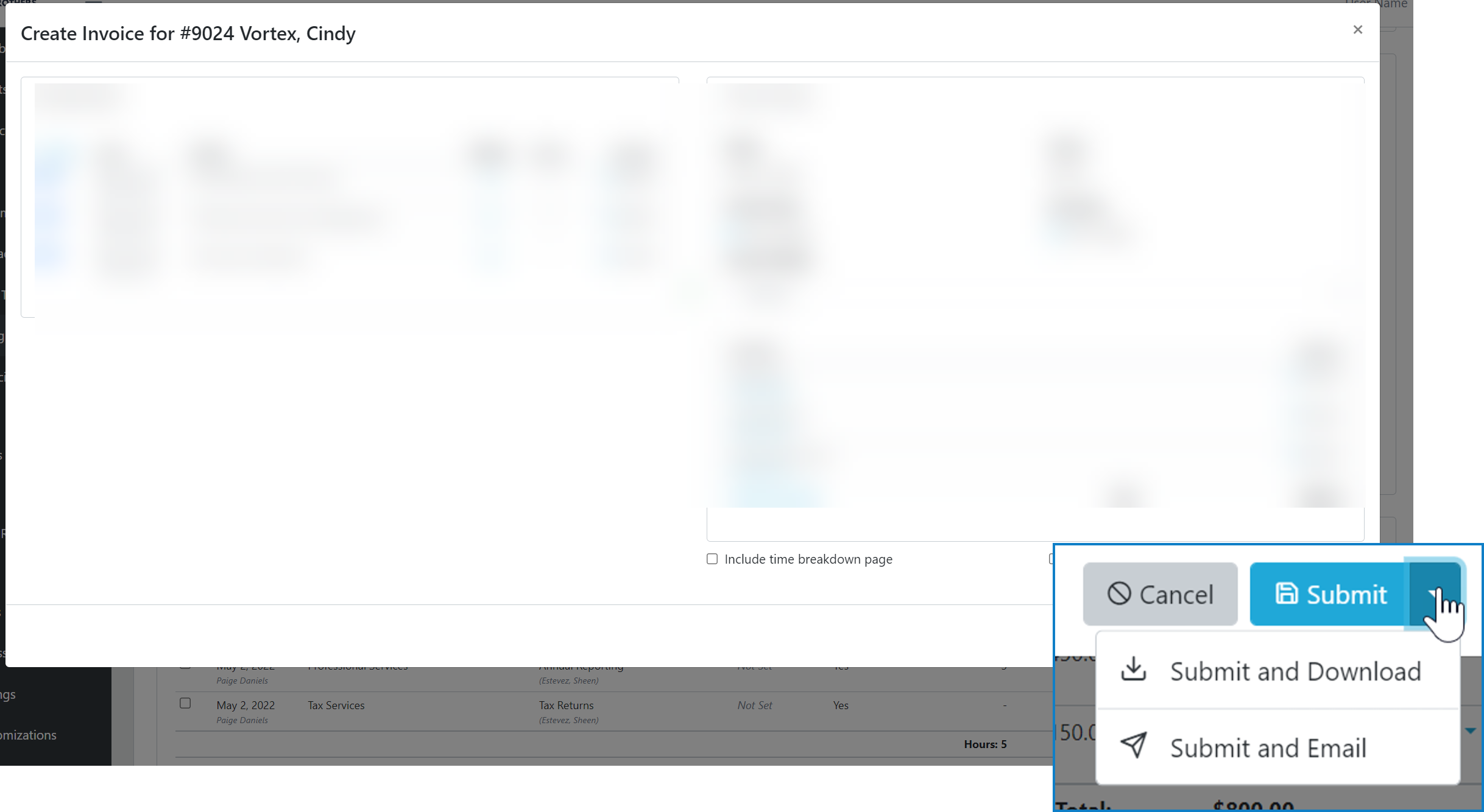 Creating an Invoice – Firm360